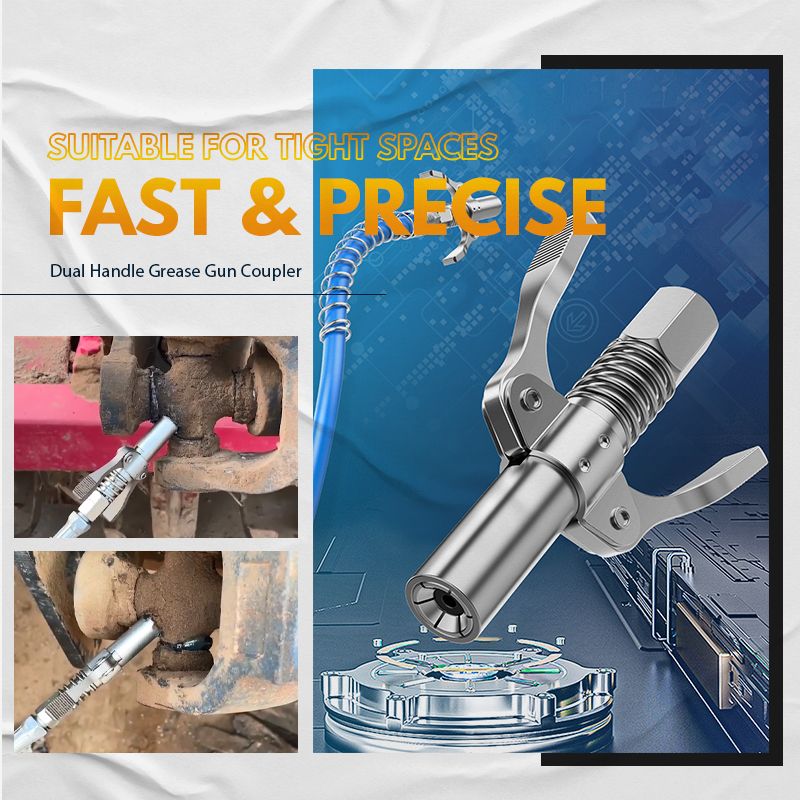 High Pressure Dual Handle Grease Gun Coupler – bgnie